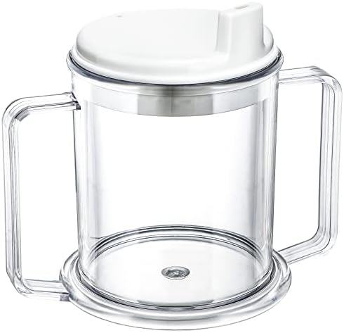 Amazon.com: Eaasty Adult Sippy Cup 2 Handle Plastic Mug 10 oz No Spill ...