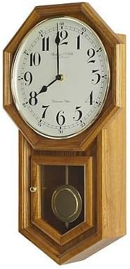 Amazon.com: SN vintage Traditional Schoolhouse Wall Clock in Oak by ...