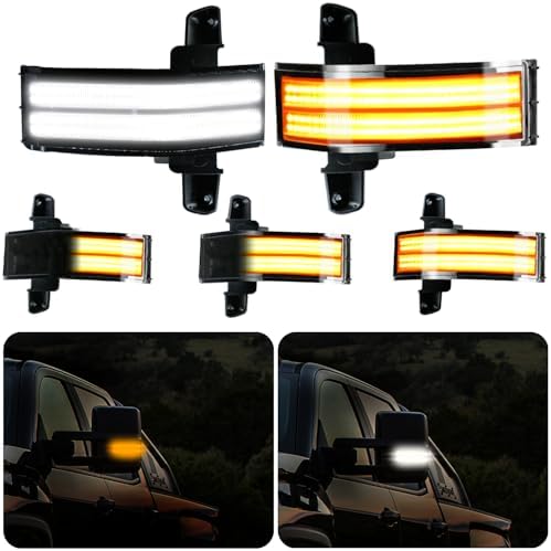 Amazon.com: HERCOO Side Mirror Marker Light Turn Signals Lights LED ...