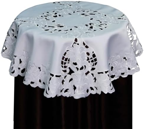 Amazon.com: Creative Linens Battenburg Lace Tablecloth 33" Square Hand ...