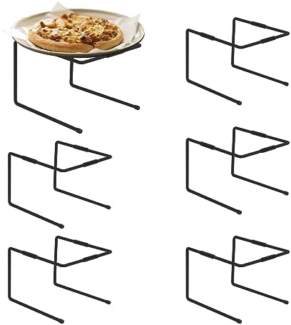 Amazon.com: HPC DECOR 6PCS Black Metal Pizza Stands for Tables- Pizza ...