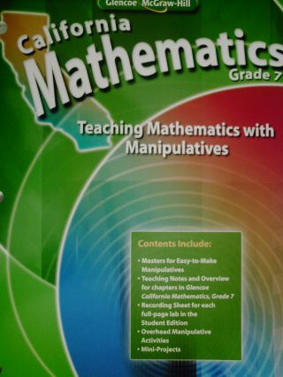 California Mathematics Grade 7 Teaching Mathematics with Manipulatives ...