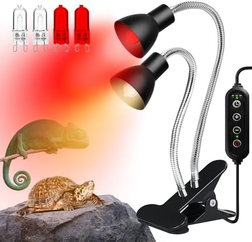 Amazon.com: TFNN Reptile Heat Lamp, Heat Lamp with Clamp, UVA UVB ...