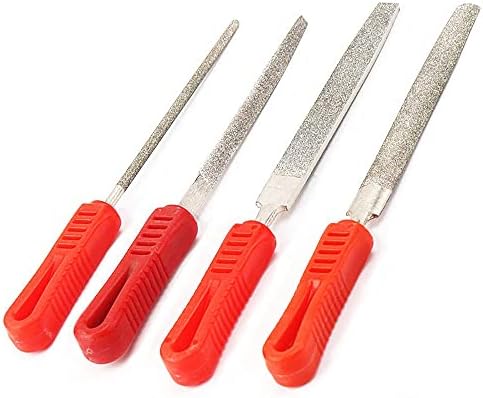 SI FANG 4Pcs 8 Inch Diamond Files Set, Half Round/Flat/Round/Triangle ...