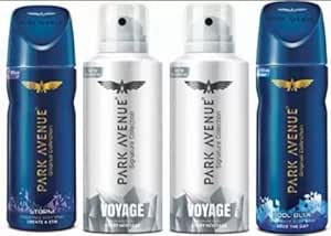 Buy PARK AVENUE One Storm, Two Voyage Signature, One Cool Blue Deodorant Combo for Men Body ...