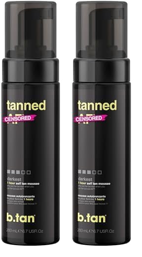 Amazon.com: b.tan Self Tan Mousse - Tanned AF - Darkest Self Tanner for ...