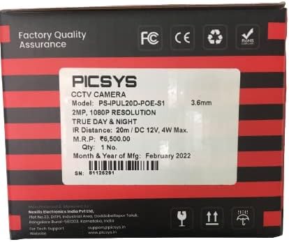 Buy PICSYS CCTV Camera | 2MP 1080p Full HD | CCTV Wi-Fi Camera | 360 ...