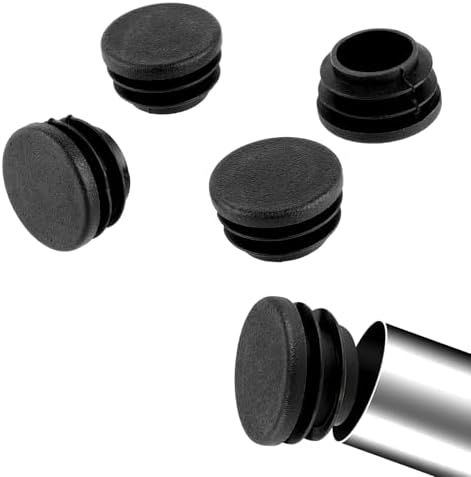1 Inch 20 PCS Round Plastic Plug, Pipes Tubing End Cap Black Plastic ...