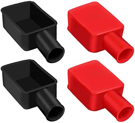 Amazon.com: SAVITA 4pcs Battery Terminal Covers Auto, Insulating Red ...