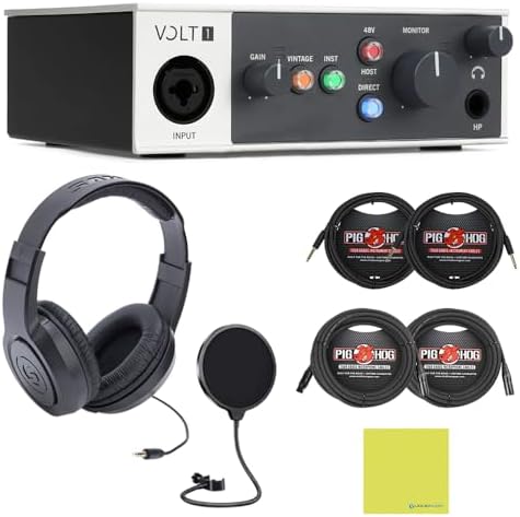 Amazon.com: Universal Audio Volt 1 USB-C Audio Interface Bundle w ...