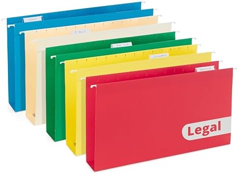Hanging File Folders, 25 Reinforced Hang Folders, Designed for Home and ...