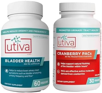 Amazon.com: 10% Bundle Utiva Cranberry PACs 30 Vegi Capsules + Utiva ...