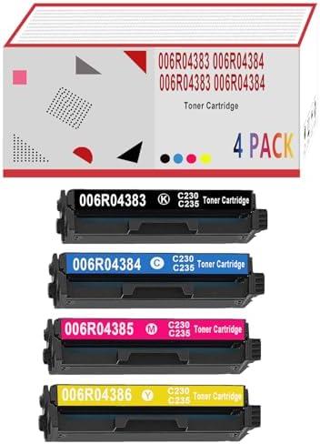 Amazon.com: GLOBALVUE C235 C225 C230 Toner Cartridges 4 Pack (With Chip ...