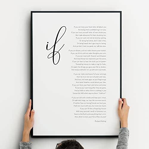 If, by Rudyard Kipling Print | Inspirational Poetry | Literary Wall Art ...