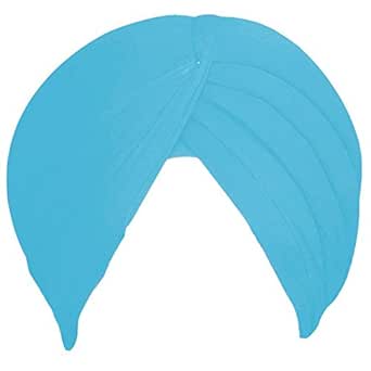 Buy Sikh Turban/Pagdi Sky Blue 5.5m (Stitched Pagg) at Amazon.in
