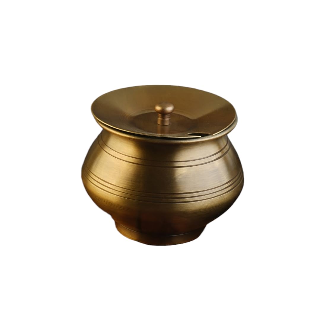 Buy Atya Luxury Antique Brass Storage Pot | Ghee Pot | Aachar Pot | Tin ...