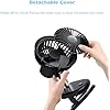 Amazon.com: Zestaline Mini Rechargeable Clip On Usb Fan Oscillating For ...