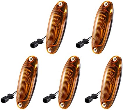 Amazon.com: EVERESTHD 5PCS Amber LED Front Marker Cab Roof Running Top ...