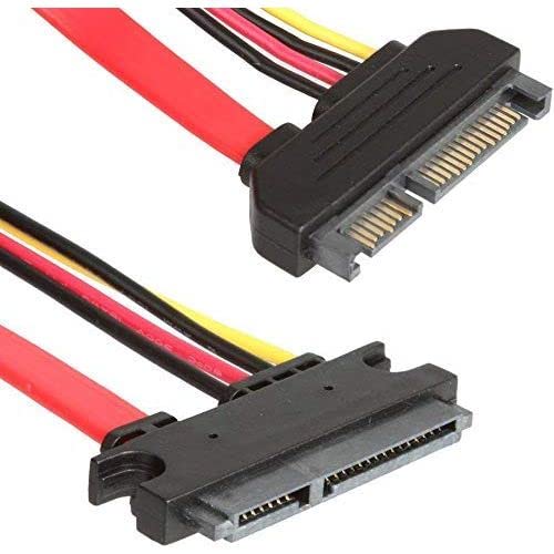 CARE CASE® 22Pin SATA Cable Male to Female 7+15 Pin Serial ATA SATA ...