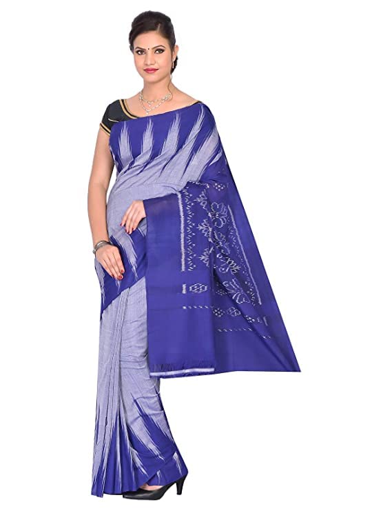 FLOWRINA Odisha Sambalpuri Handloom Ikat Women's Cotton Saree, Odisha ...