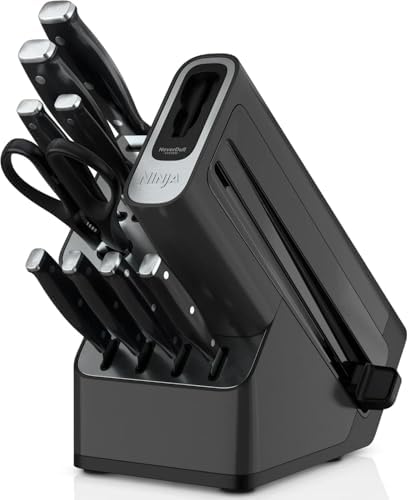 Amazon.com: Ninja NeverDull Essential 12-Piece Stainless Steel Knife ...