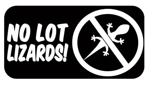 Amazon.com: No Lot Lizards TP 564 vinyl 8" Decal Sticker truck driver ...