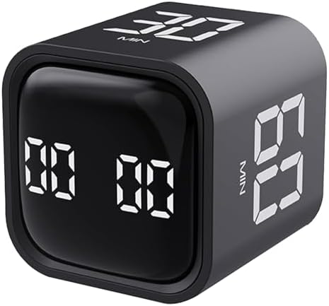 Cube Timer, Gravity Sensor Kitchen Timer, LED Display Pomodoro Timer, Digital Desk Timer for ...