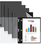 Amazon.com : HAUTOCO 12 Pack Plastic Report Covers with 3-Prong ...