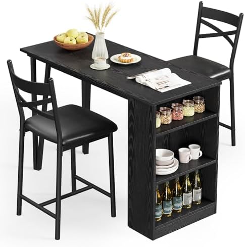 Amazon.com - IDEALHOUSE 3-Piece 36in Wooden Counter Height Dining Table ...