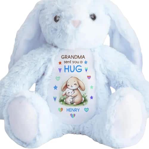 Amazon.com: Grandma Sending You A Hug - Personalized Stuffed Bunny ...