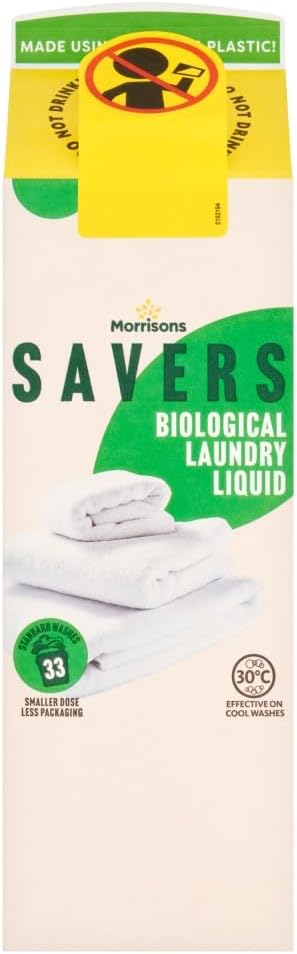 Morrisons Savers Biological Laundry Liquid, 33 Washes, 1000ml : Amazon ...