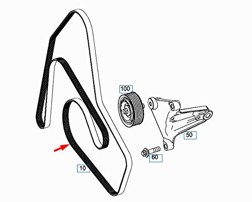 Amazon.com: GTV INVESTMENT S MB S Class W222 V Ribbed V Belt ...