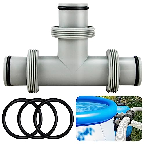 Swimming Pool Hose Connector Pipe for 1.5 Inch Tee Head Hose, Two Way ...