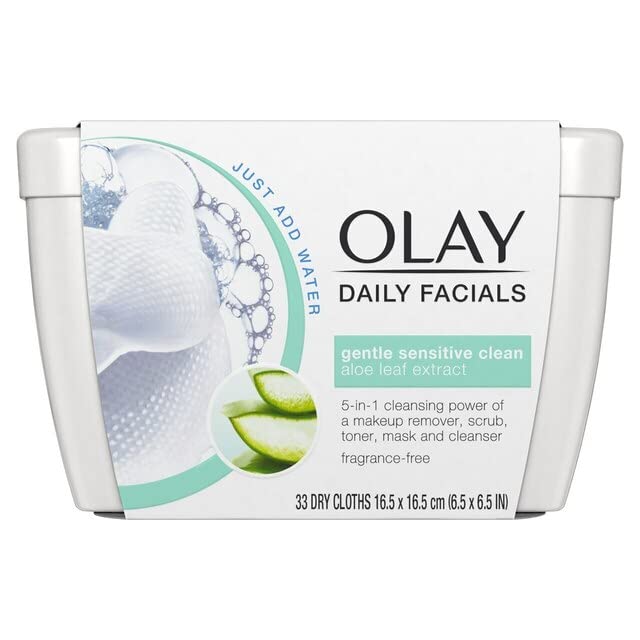 Amazon.com: OLAY Daily Gentle Clean 5-in-1 Water Activated Cloths, 33 ...