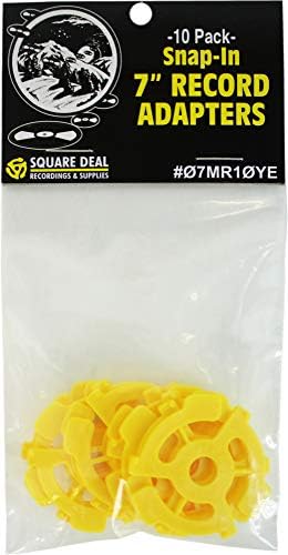 7" Yellow Plastic Record Inserts - Flat style - 10 Pack (A.K.A. "45 ...