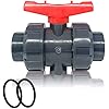 Amazon.com: PVC Union Ball Valve, 1-1/2" Inch (DN40) True Union Full ...