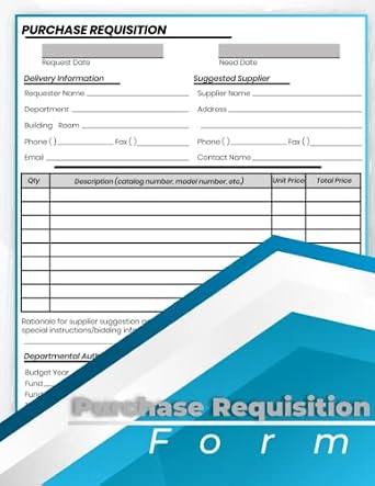 Purchase Requisition Form Book: Purchase Request Form, 150 Pages - 75 ...