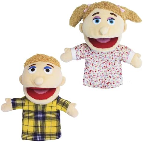 Hand Puppet - Mum and Dad Family People - Moveable Mouth Plush Human ...