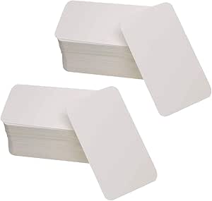 Amazon.com: UUYYEO 200 Pcs White Paper Note Cards Blank Small Business ...