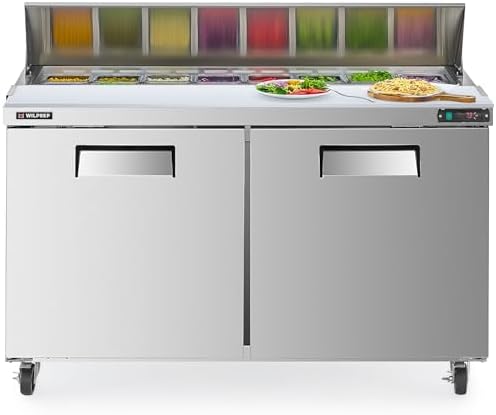 Amazon.com: Wilprep 61" W Commercial Refrigerator Sandwich&Salad Prep ...