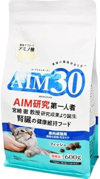 Amazon.co.jp: AIM30 室内成猫用 健康な尿路・毛玉ケア フィッシュ 600g : ペット用品