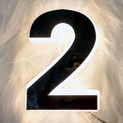 Modern LED House Numbers for Outdoor Personalized Light Up Address ...