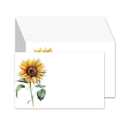 Amazon.com: Sunflower Index Cards, 4"x 6" Set of 50, school supplies ...