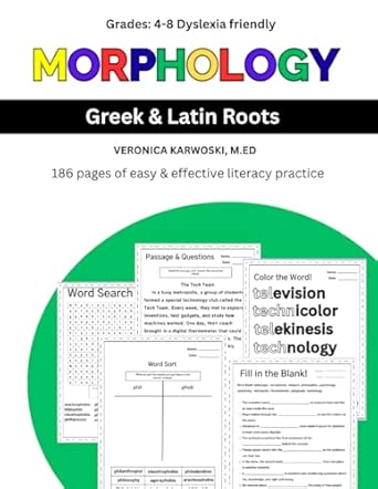 Morphology Workbook for Grades 4–8: Greek & Latin Roots, Prefixes ...