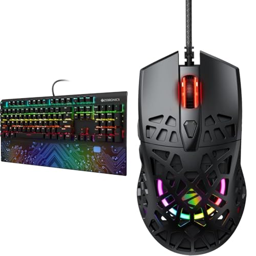 ZEBRONICS Zeb-MAX Chroma Premium Mechanical Gaming Keyboard with 104 ...