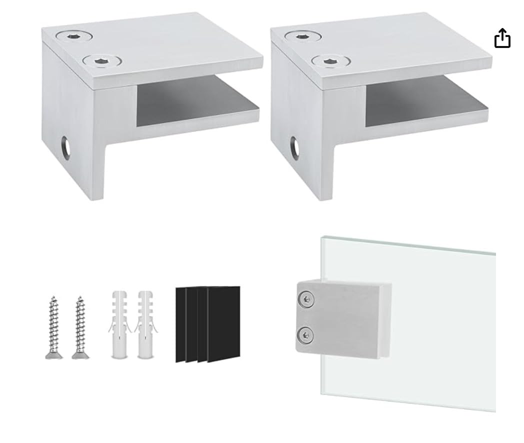 Snapklik.com : LukLoy Heavy Duty Glass Railing Clamp, Stainless Steel ...