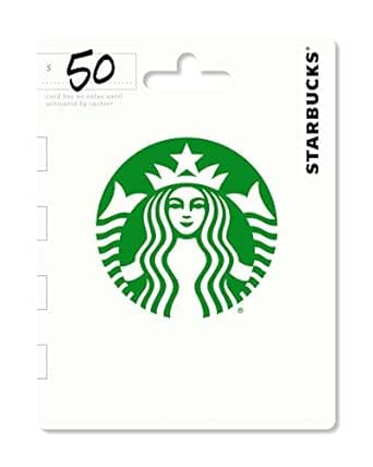 Amazon.com: Starbucks Physical Gift Card - $50 : Gift Cards