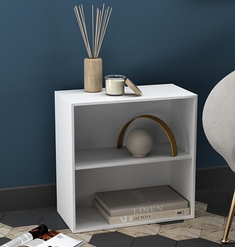 URBNLIVING White Wooden Storage Cabinet Without Doors : Amazon.co.uk ...