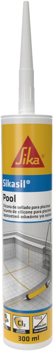 Sika Sikasil-dolgu Nötr SIL Pool Pool şeffaf (AL 300 CM3) : Amazon.com ...