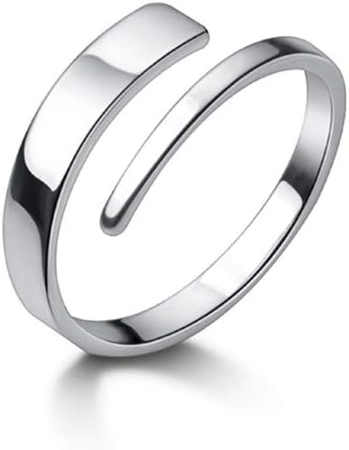 Amazon.com: Minimalist Open Statement Rings S925 Sterling Silver ...
